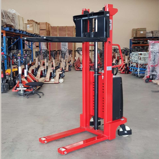 Buy Online 1.5Ton Semi-Electric Narrow Stacker 1.6M Lift Australia - OzJack
