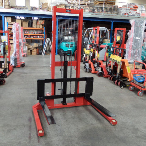 Buy Online 1.6M Manual Straddle Pallet Stacker 1Ton Australia - OzJack