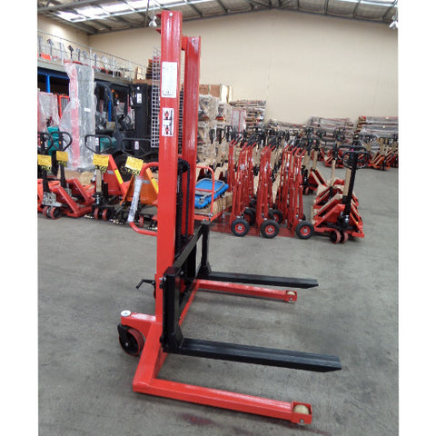 Buy Online 1.6M Manual Straddle Pallet Stacker 1Ton Australia - OzJack